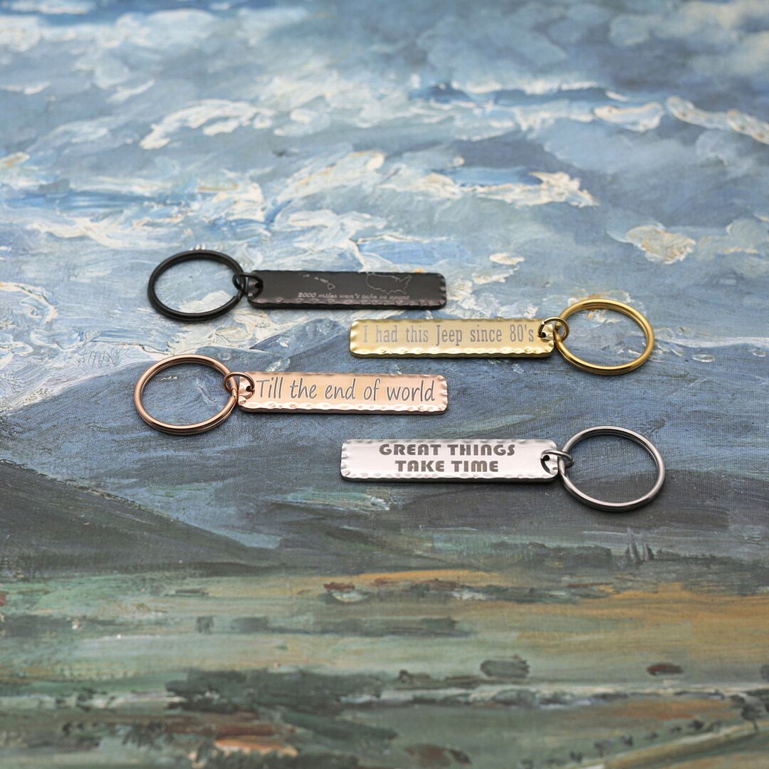 Personalized Dirver Remainder Key Chain Drive Safe Custom Rectangle ...