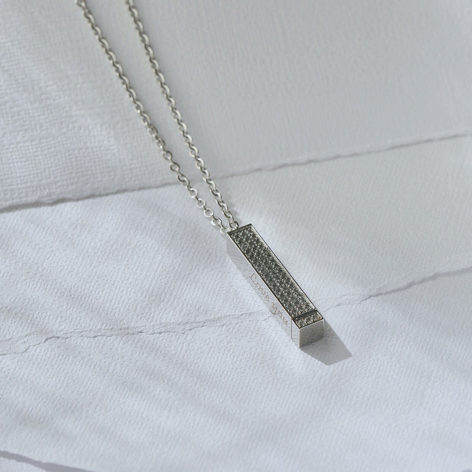 Personalized Engraved Secret Message Stainless Steel Necklace - Etsy