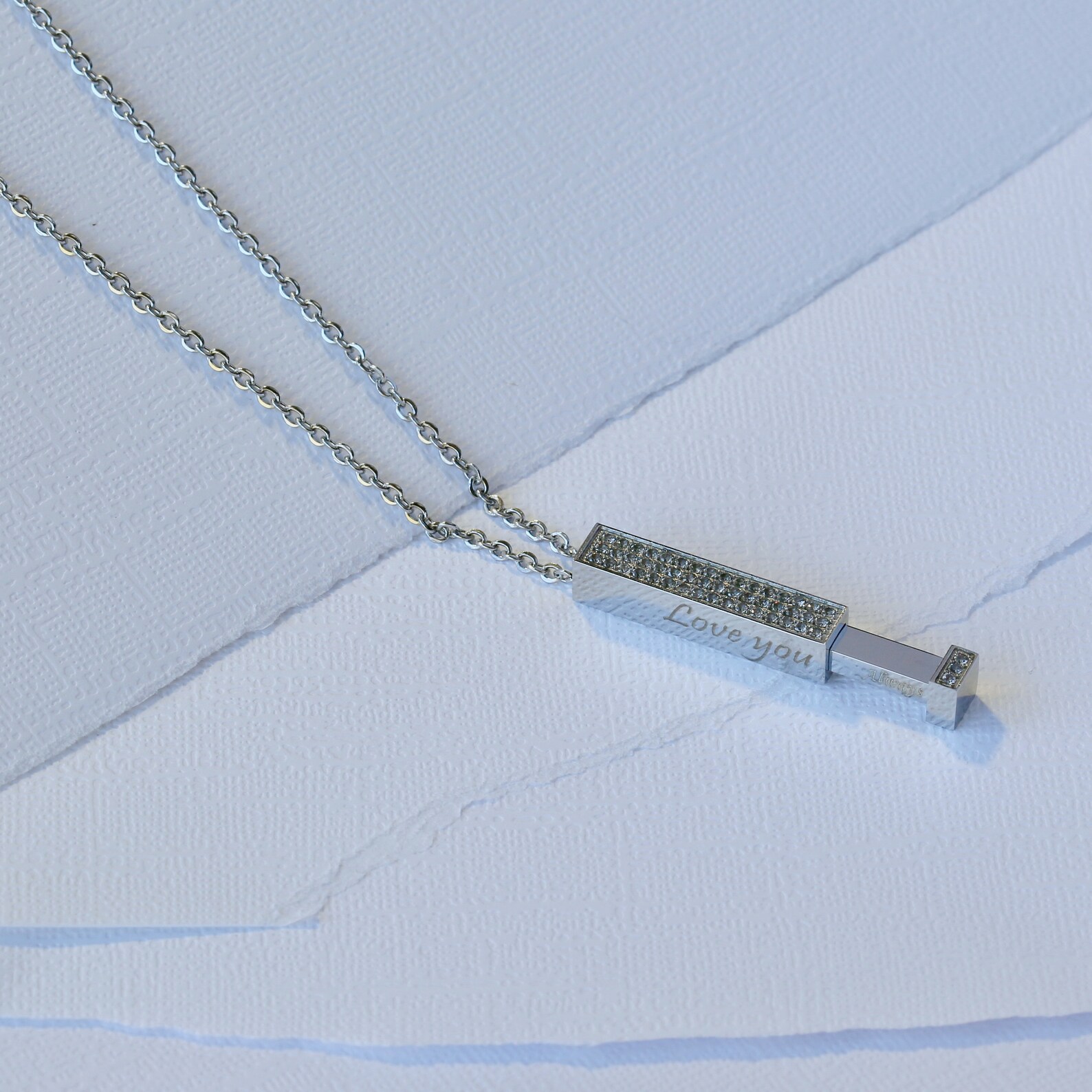 Personalized Engraved Secret Message Stainless Steel Necklace - Etsy