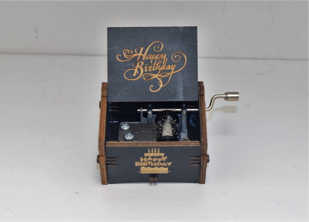 Engraved Musical Boxes Happy Birthday Gift for He Music Box Creative ...