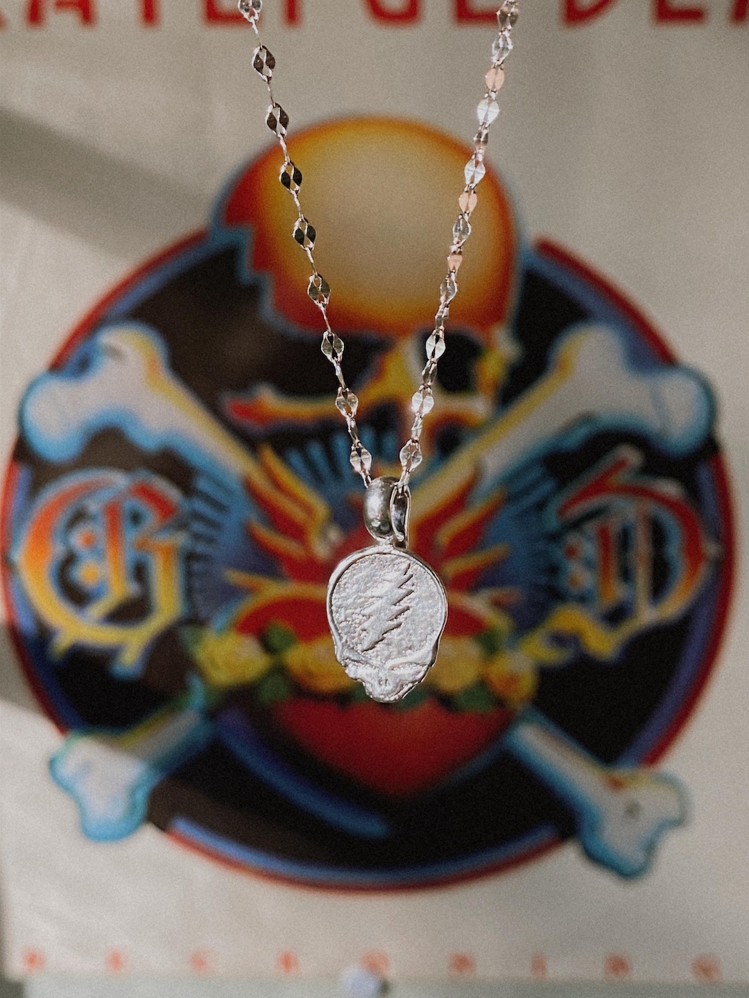Handmade Pure Silver Stealie Pendant on 16inch Chain - Etsy