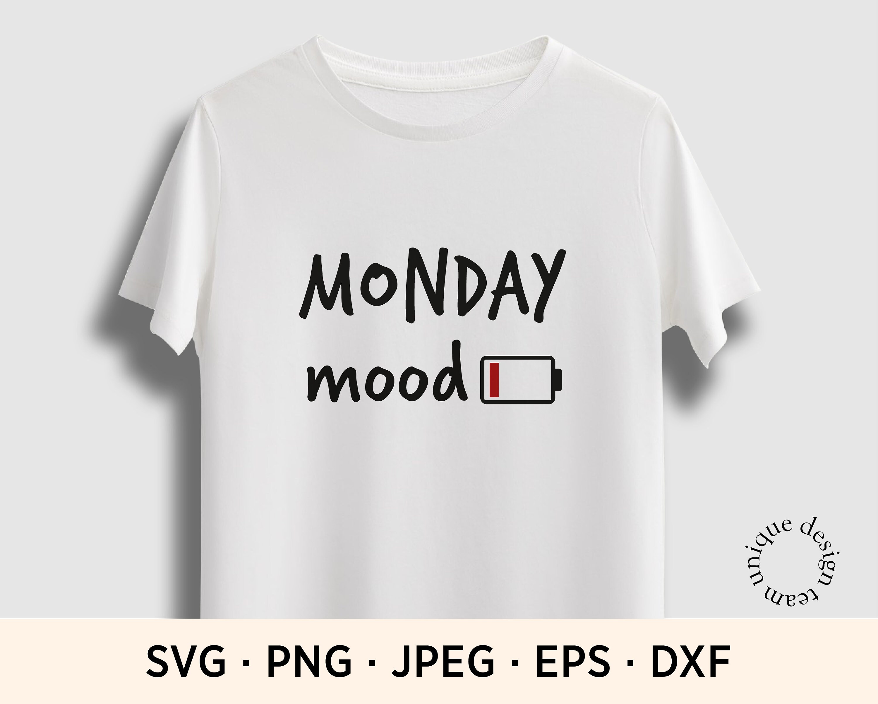 Lunes Mood SVG File, Monday svg png, Mood SVG archivos cortados para ...