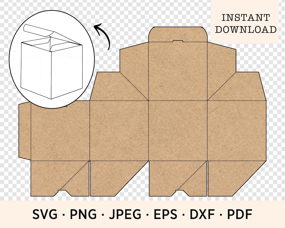 Box Template SVG, File Box SVG, Packaging Box SVG, Box Vector Svg, Png ...