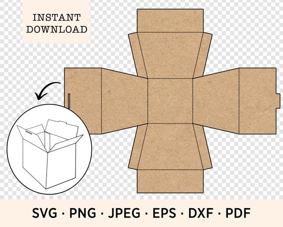 Box Template SVG File Box SVG Packaging Box SVG Box Vector | Etsy