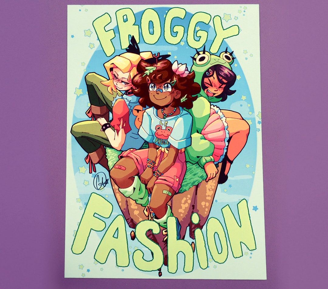 Froggy Girls Fan Art Print - Etsy