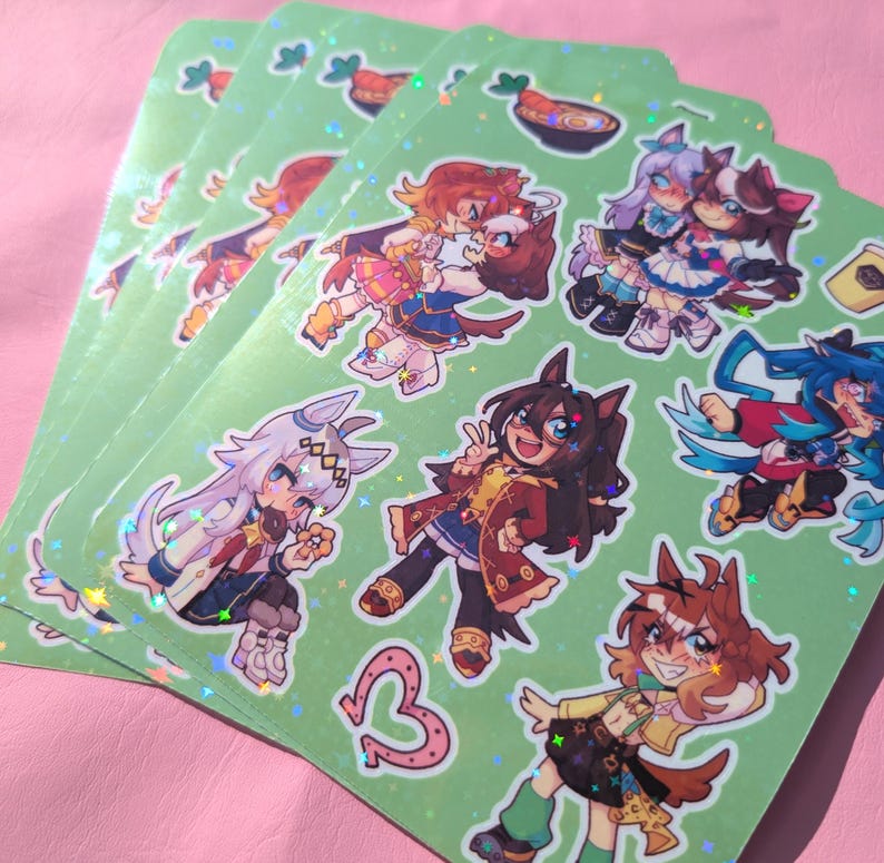 Uma Girlies | Holo Sticker Sheets - Etsy