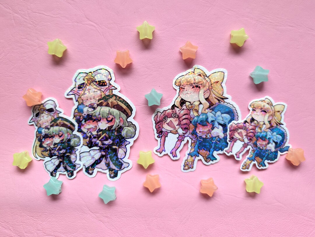 Magical Girlies | Holographic Glitter Stickers - Etsy