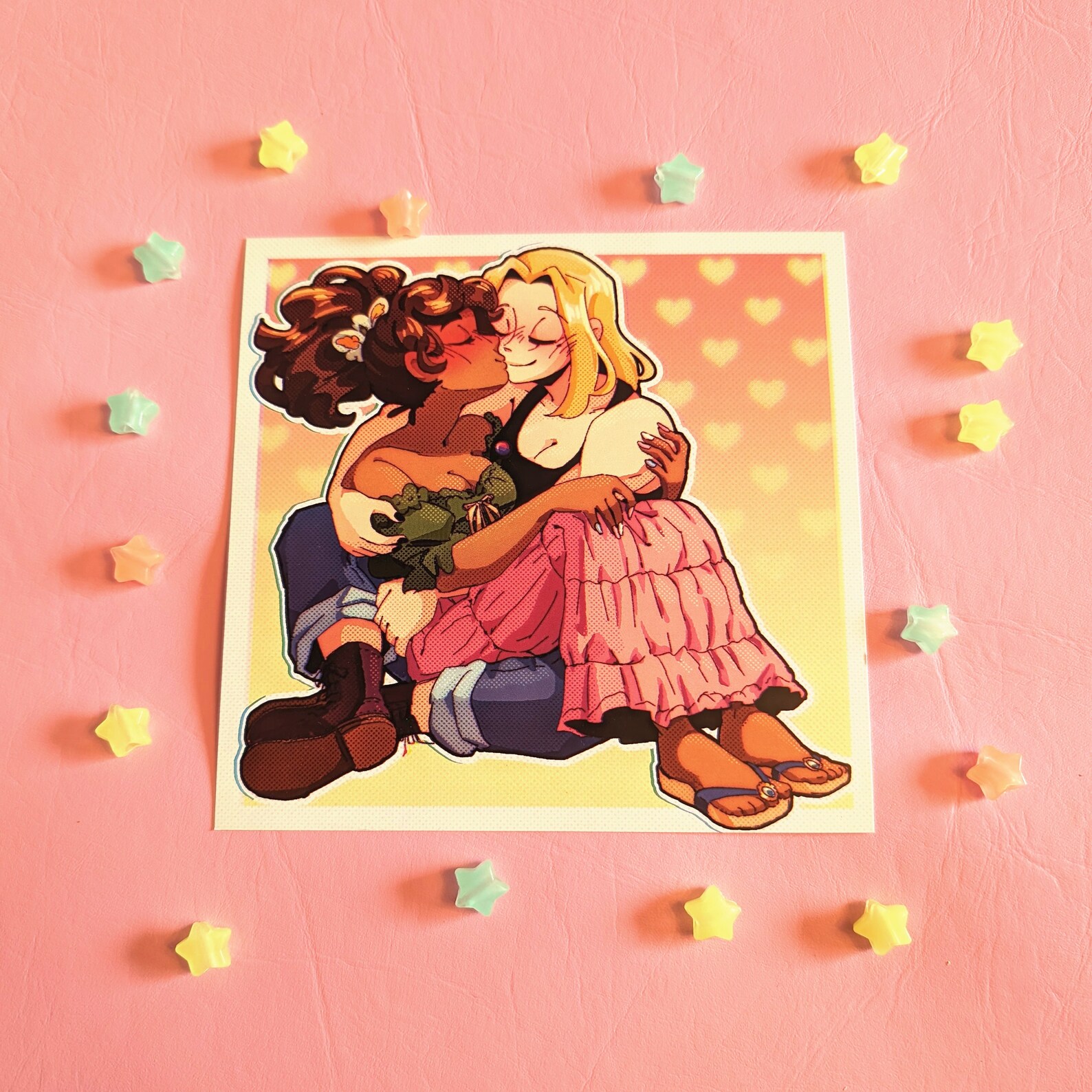 Sashanne Kisses | Fan Art Mini Print - Etsy