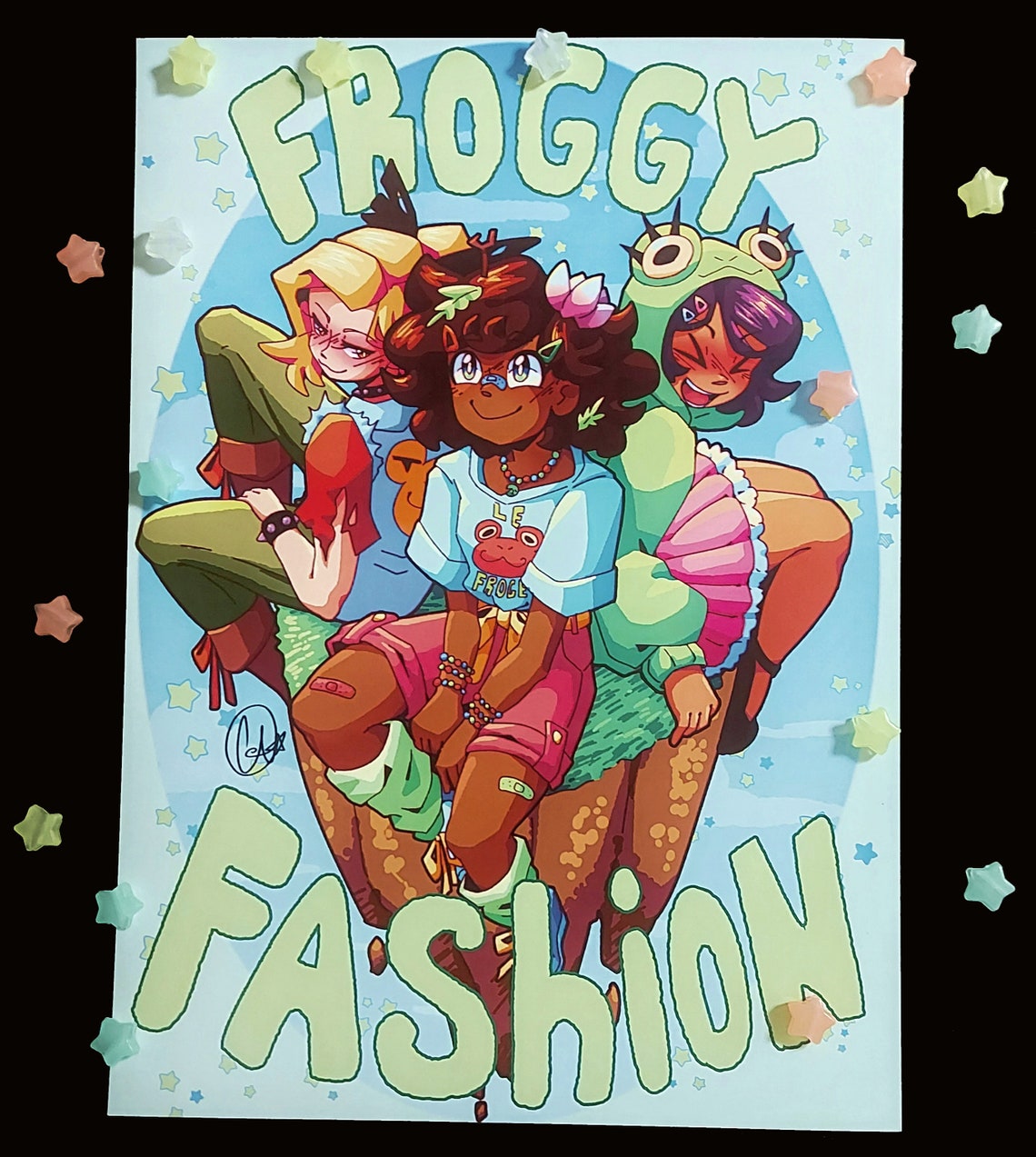 Froggy Girls Fan Art Print - Etsy UK