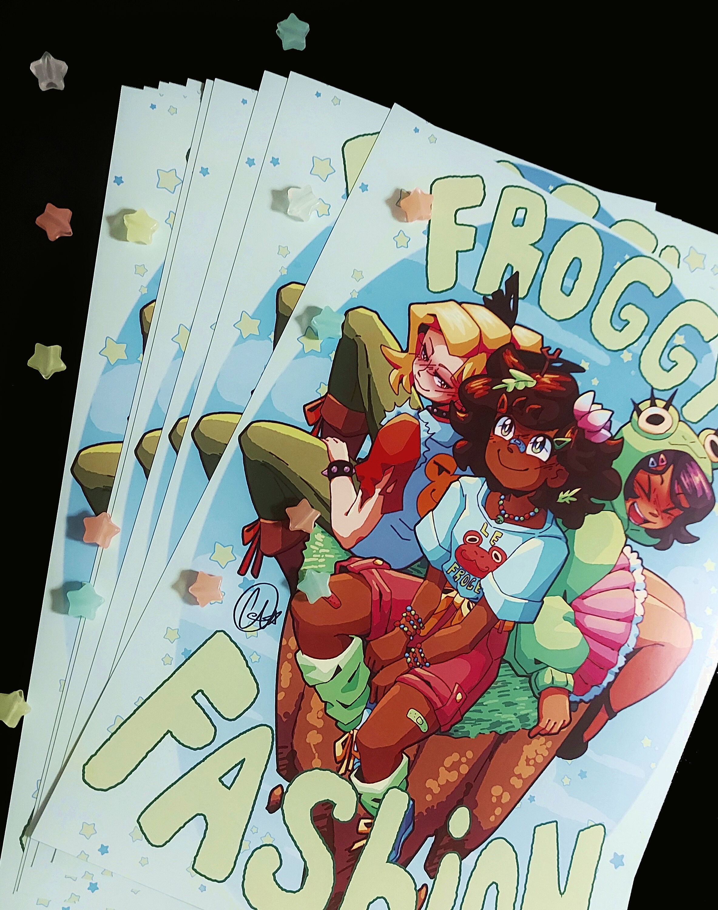 Froggy Girls Fan Art Print - Etsy