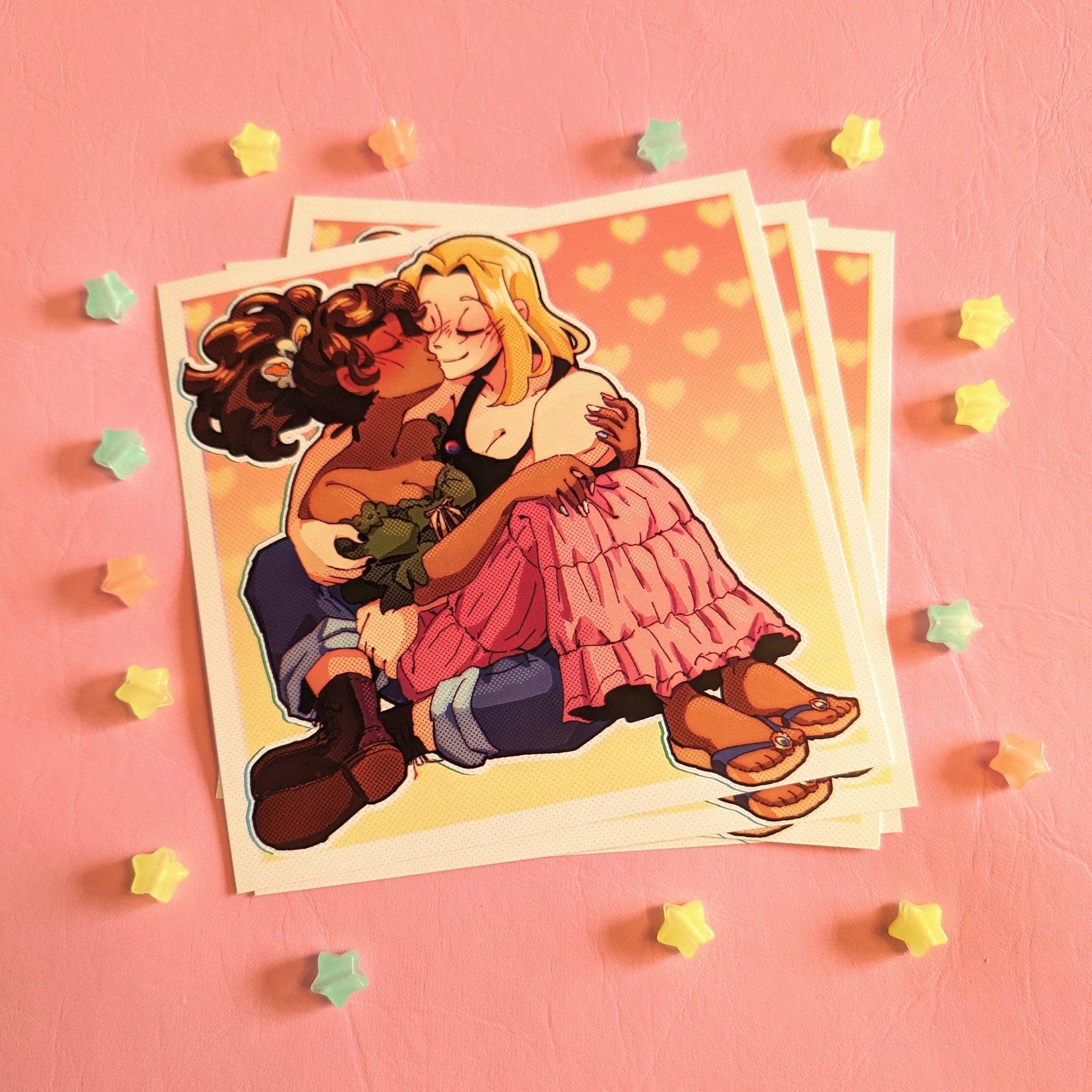 Sashanne Kisses | Fan Art Mini Print - Etsy