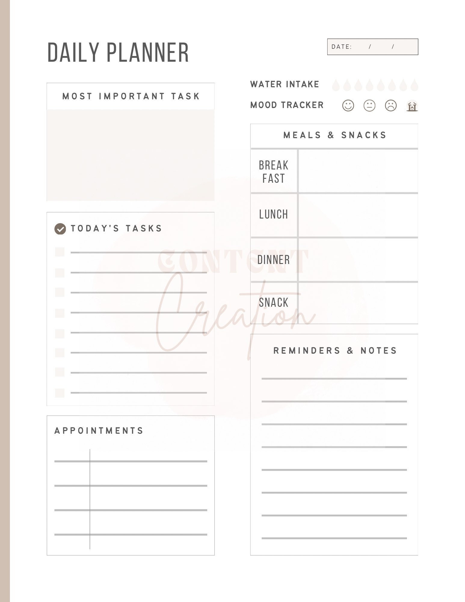 Daily Notes Printable - Etsy