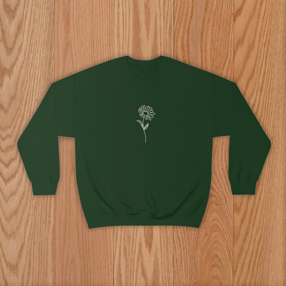 August Birth Flower Crew Neck Long Sleeve Poppy Flower - Etsy