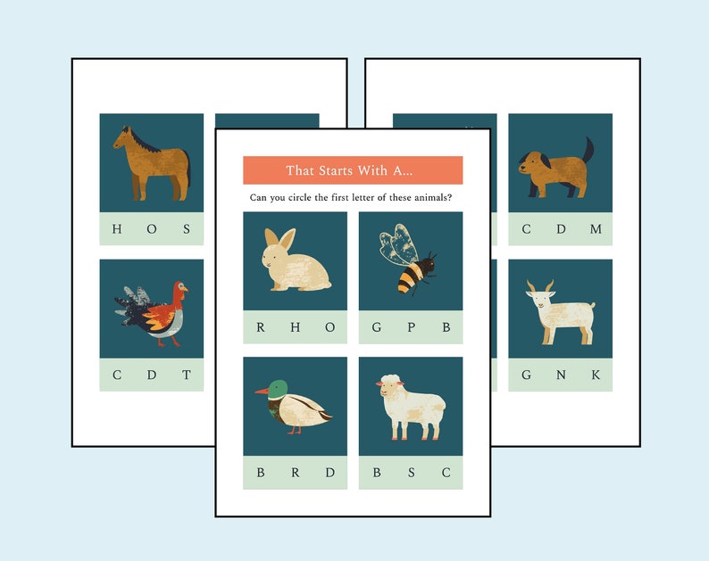 At the Farm Themed Pre School Worksheets, Farmyard Animals Unit Study ...