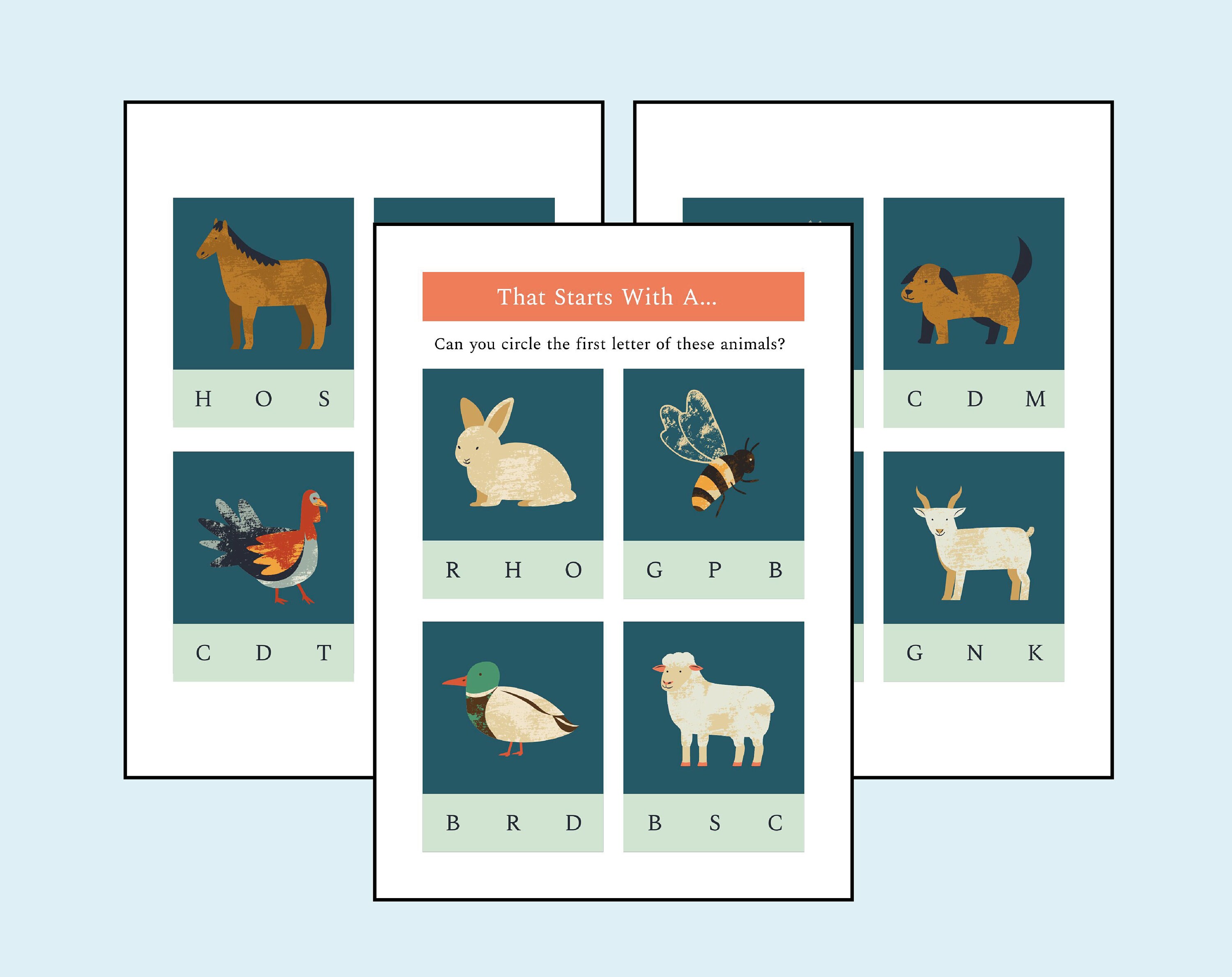 At the Farm Themed Pre School Worksheets, Farmyard Animals Unit Study ...