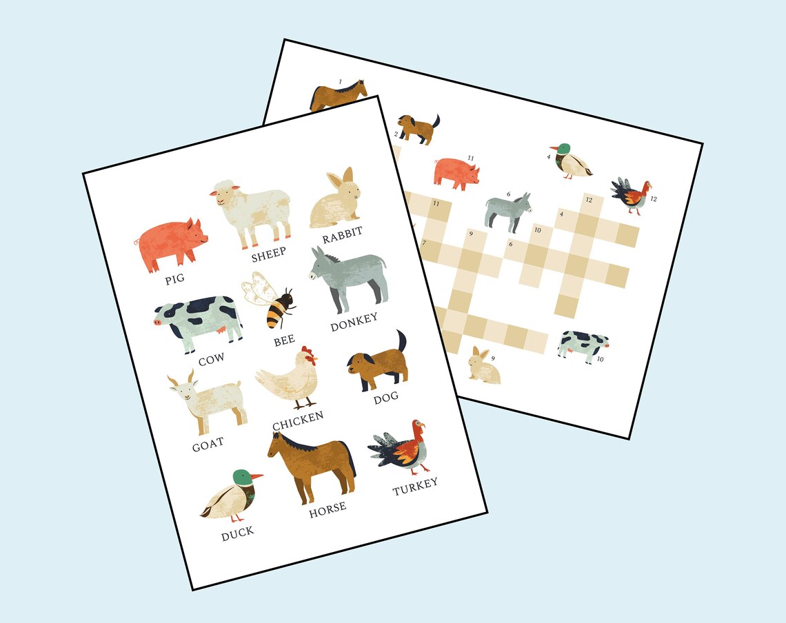 At the Farm Themed Pre School Worksheets, Farmyard Animals Unit Study ...