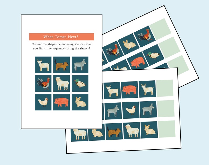 At the Farm Themed Pre School Worksheets, Farmyard Animals Unit Study ...
