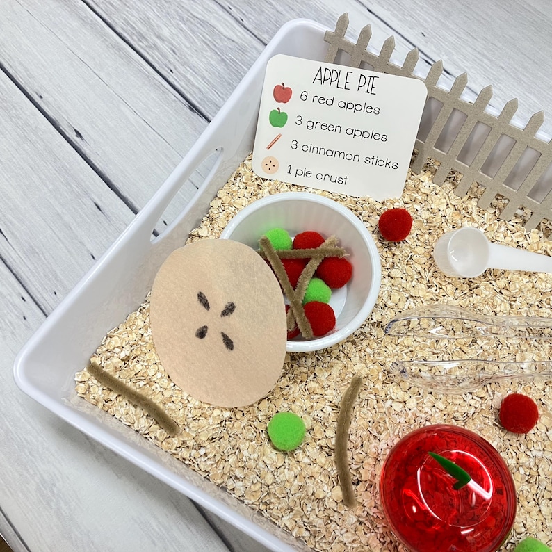 Apple Pie Sensory Bin: Kids' Baking Activity Kit - Etsy