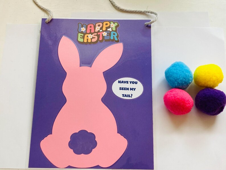 Pin the Tail on the Bunny Game: Laminated Easter Kids Activity - Etsy