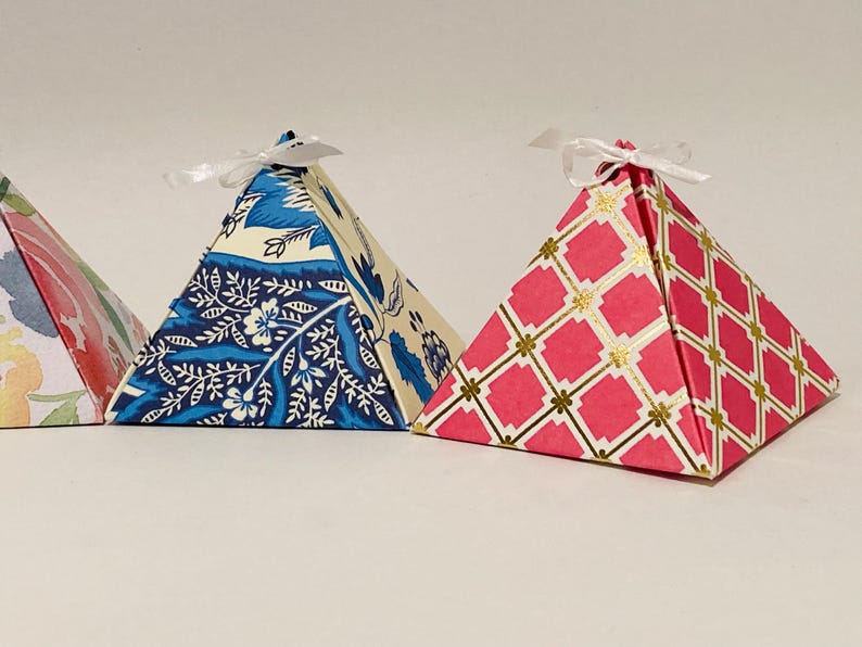 Decorative Paper Gift Box, Pyramid Favor Boxes, Set of 6 - Etsy Canada