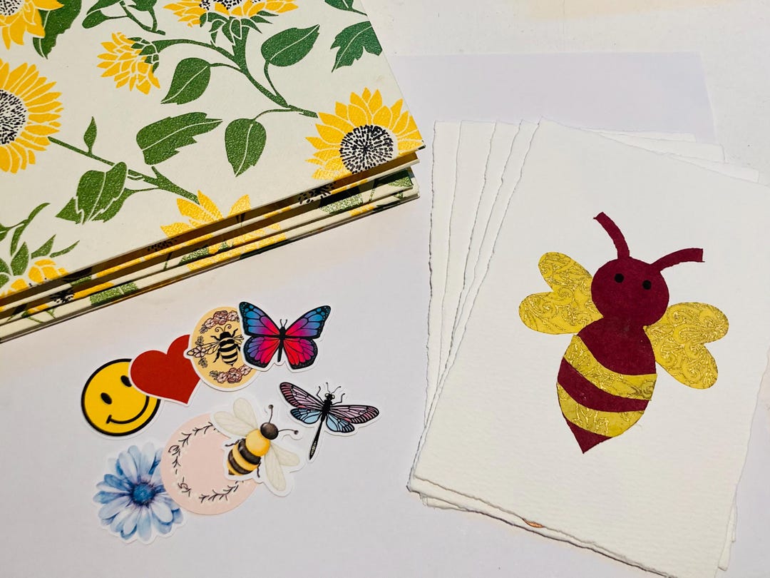 Bee Note Cards, Spring Note Cards, Handmade Note Cards, Note Cards, Bee ...