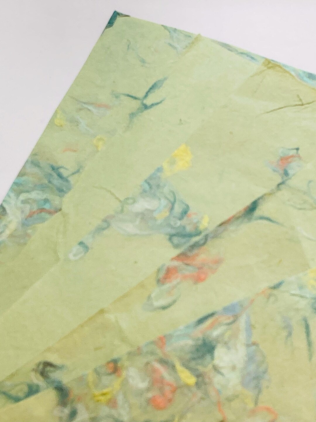Handmade Mulberry Green Paper, Handmade Paper, Mulberry Paper, Green ...
