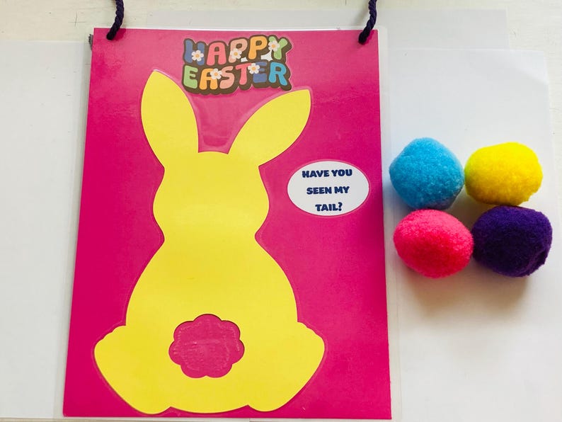 Pin the Tail on the Bunny Game: Laminated Easter Kids Activity - Etsy