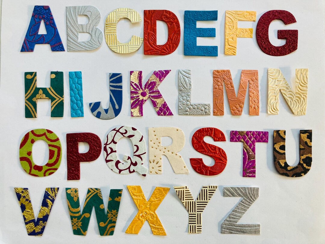 Handmade Lokta Paper Alphabet Letters: Scrapbooking Craft Supply - Etsy