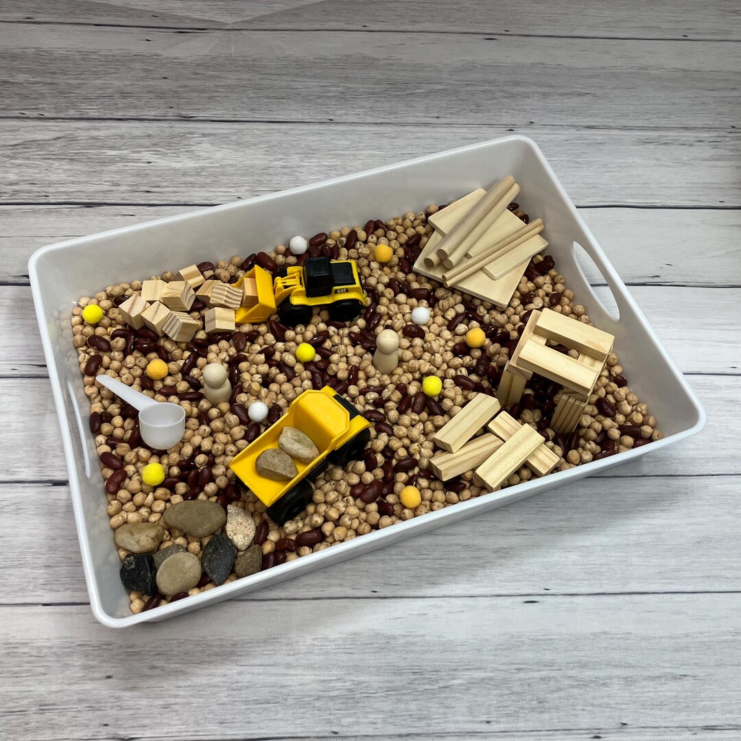 Construction Site Sensory Bin, Sensory Bins for Kids, Learning Sensory ...