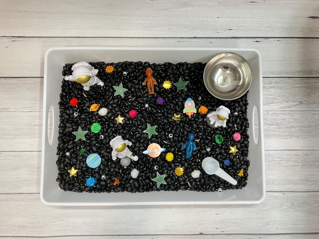 Space Sensory Bin for Kids: Outer Space Exploration Activity - Etsy