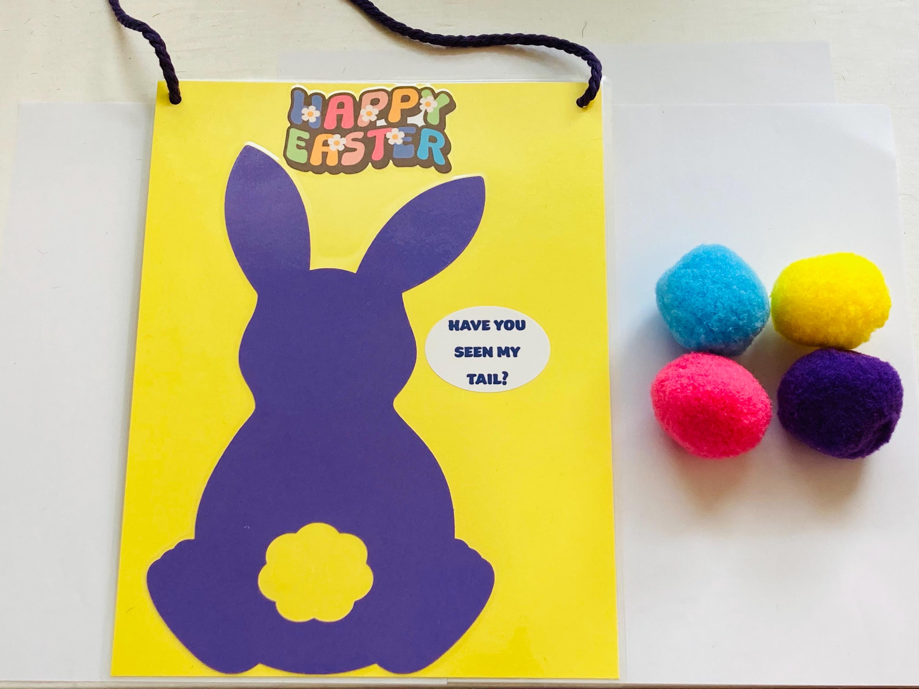 Pin the Tail on the Bunny Game: Laminated Easter Kids Activity - Etsy