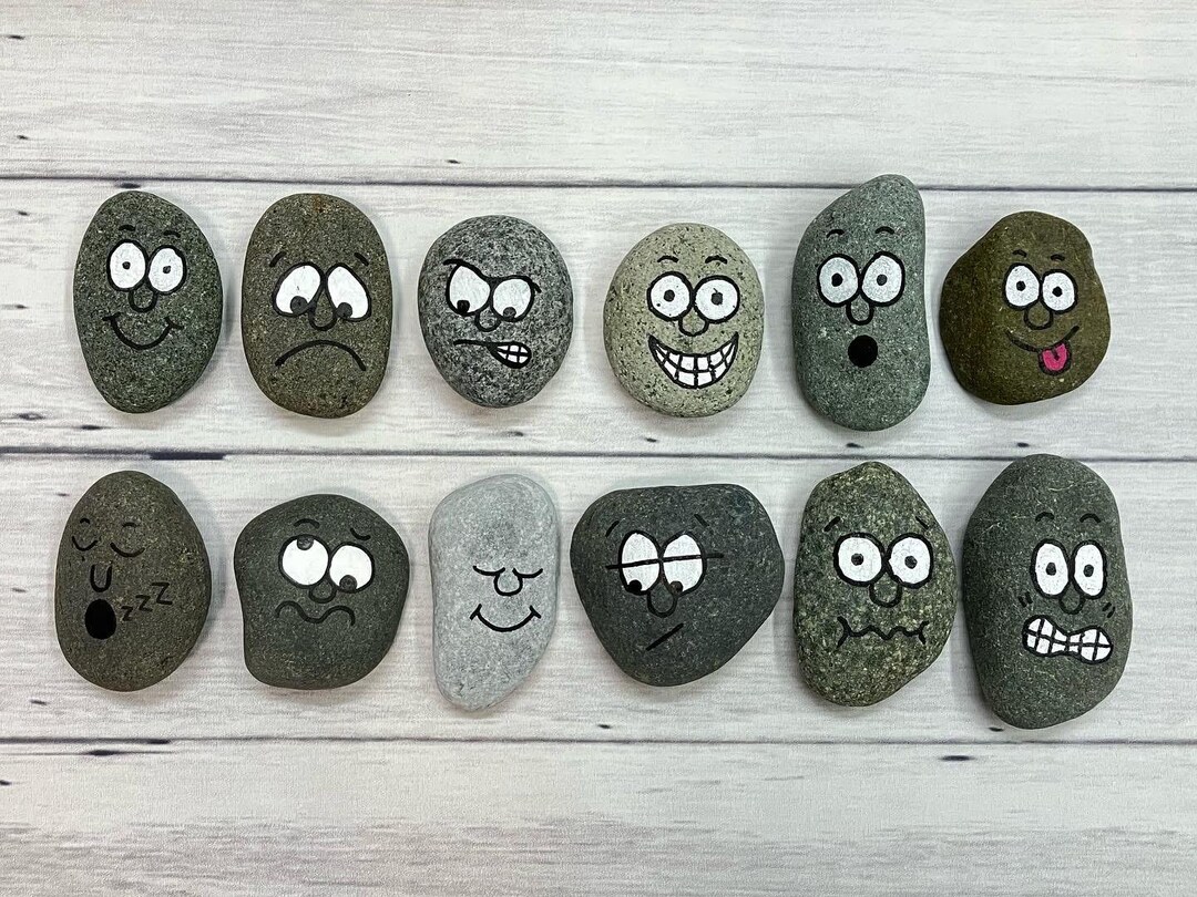 Emotion Rocks, Teaching Aids for Kids, Preschool Activity, Emotion ...