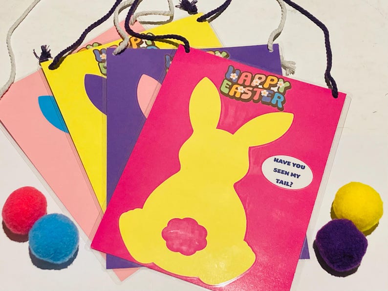 Pin the Tail on the Bunny Game: Laminated Easter Kids Activity - Etsy