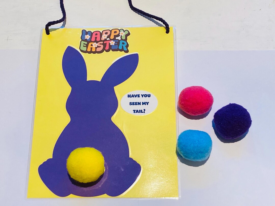 Pin the Tail on the Bunny Game: Laminated Easter Kids Activity - Etsy