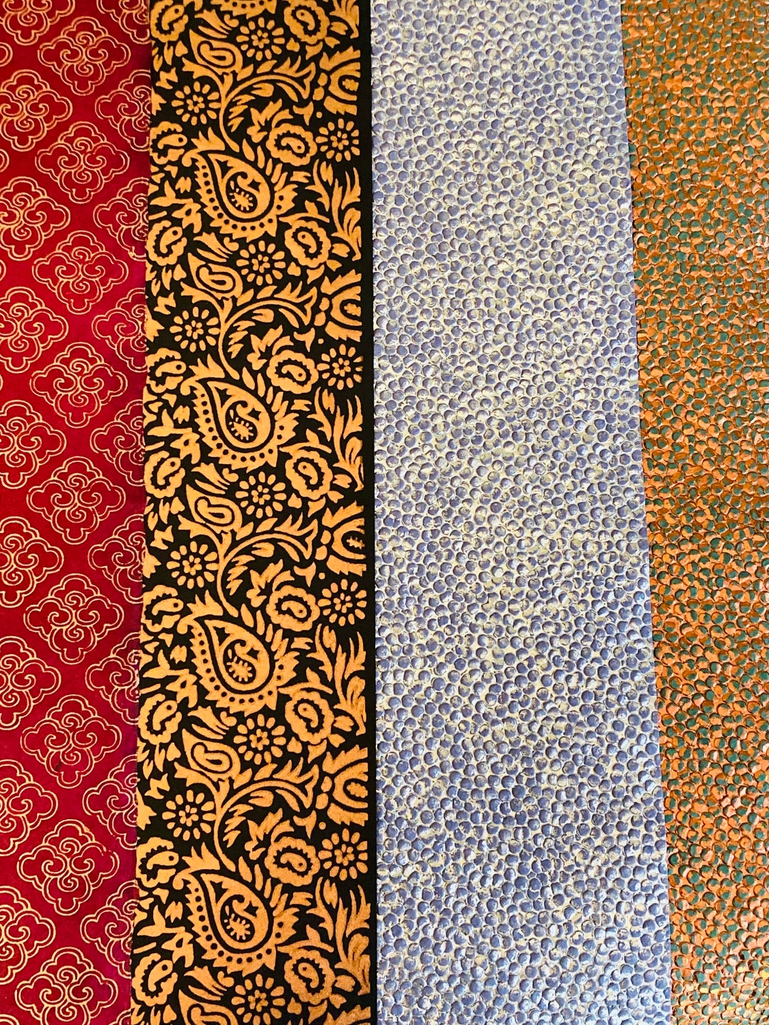 Decorative Metallic Patterns Lokta Paper, Crafting Paper Sheets ...