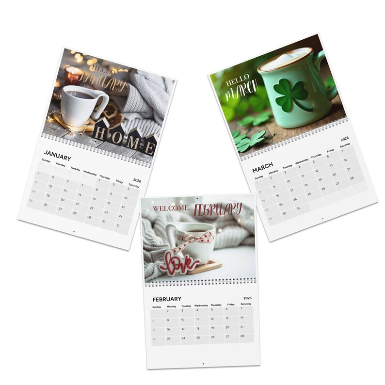 Coffee Time 2026 Wall Calendar: Cozy Seasonal Coffee Decor - Etsy