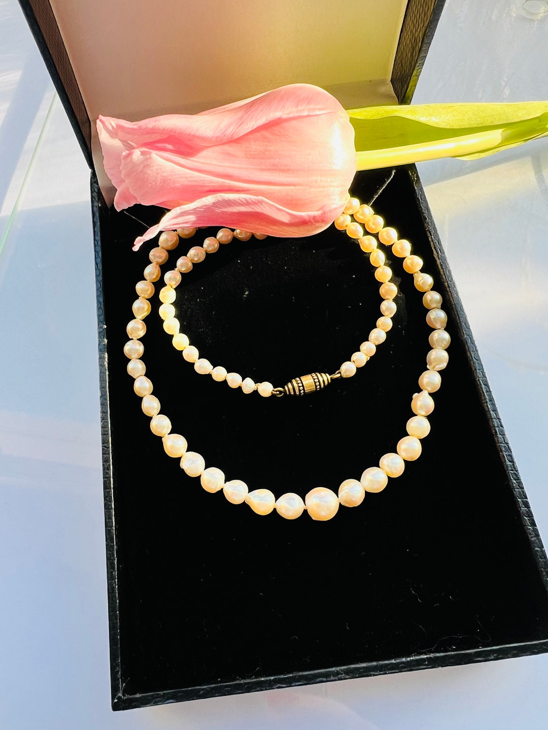 Mikimoto Baroque Pearl Necklace. Vintage Akoya Pearls Necklace ...