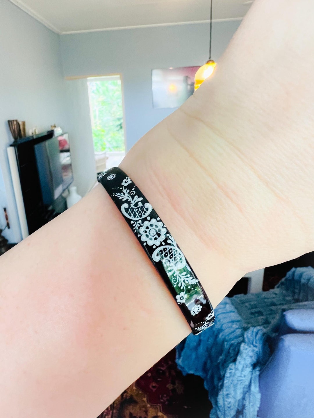 Michaela Frey Enamel Bangle Bracelet. Vintage Michaela Frey Bangle ...