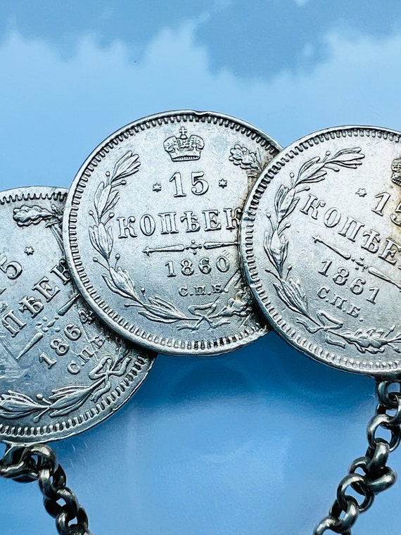 Antique Russian Empire Coin Brooch. Antique Sterling … - Gem
