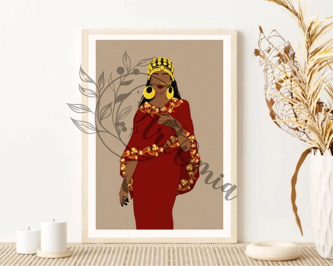 3AROOS : Sudanese Woman Art Print | Sudan Minimal Art | Nubian Queen ...