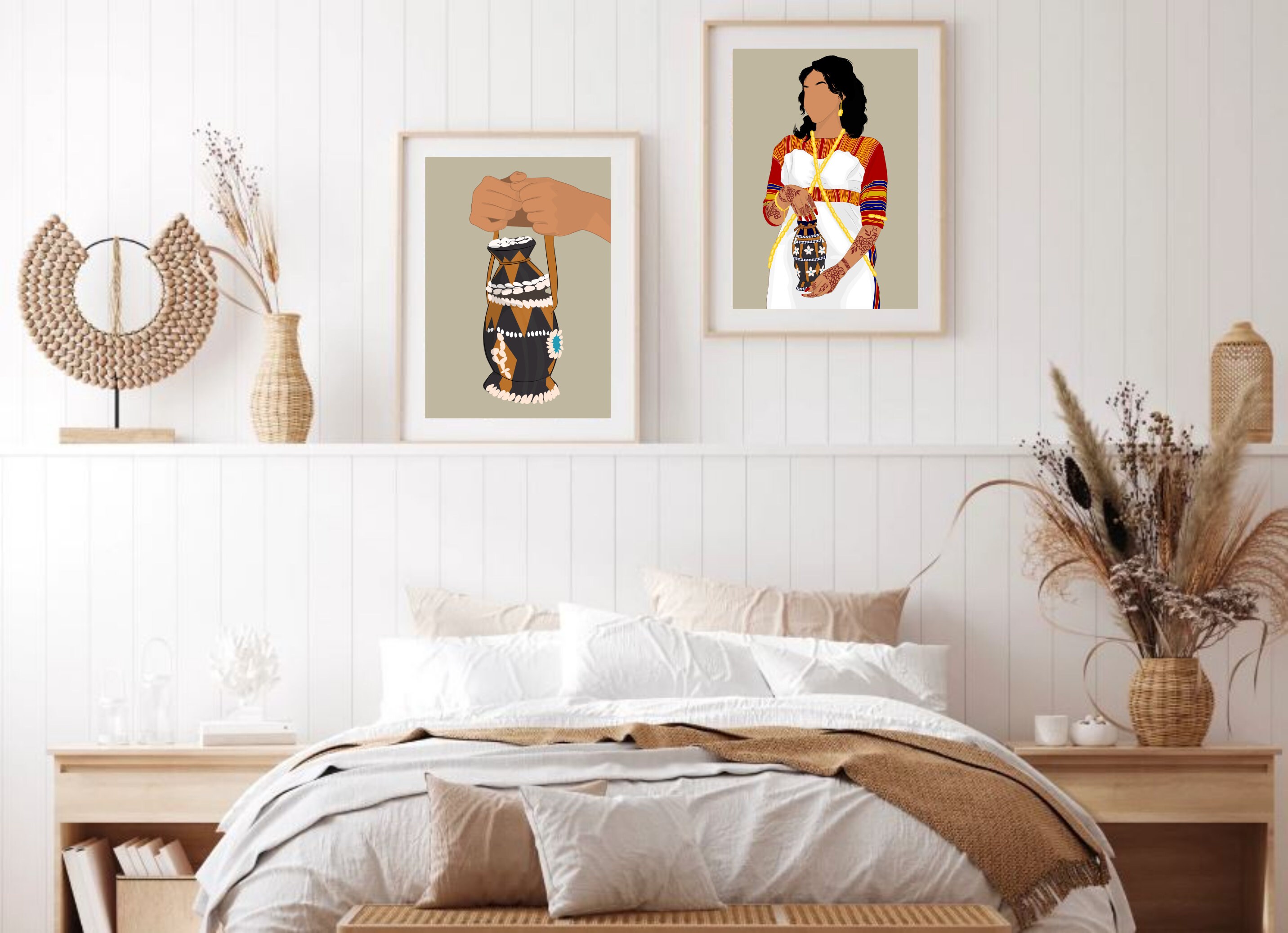 Somali Wall Art Set of 2 Somali Woman Wall Art Somali Woman Print ...