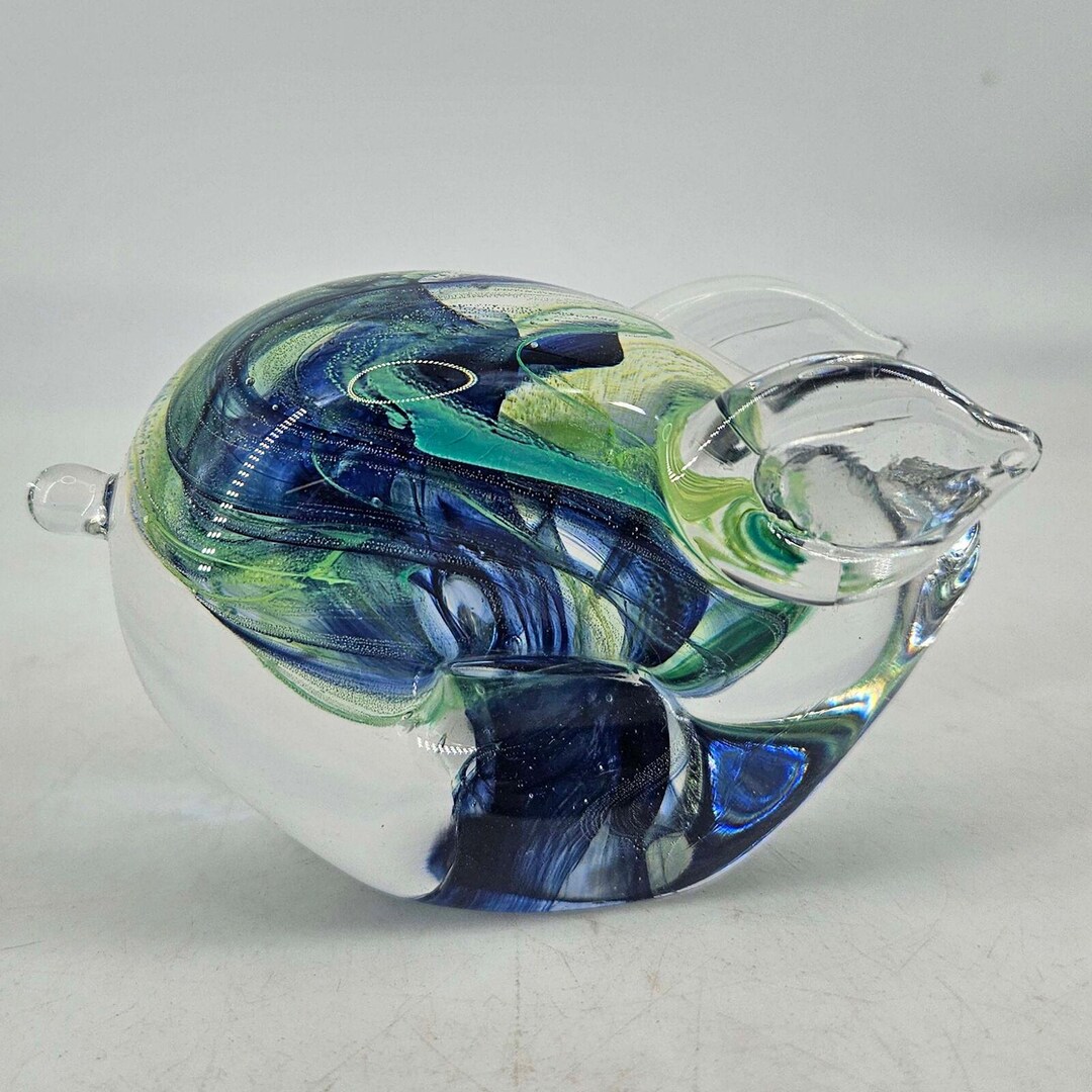 Kerry Glass Paperweight Irish Made Ireland Green Swirl Pig Art Glass - Etsy