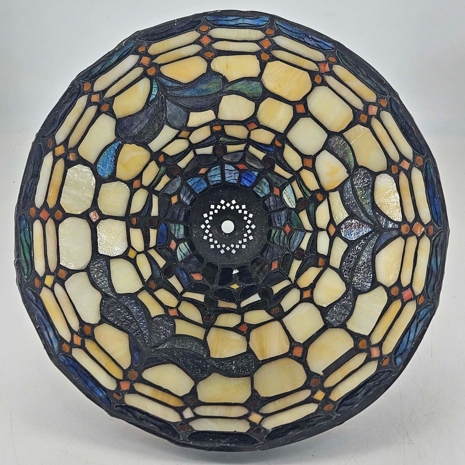 Tiffany Style Stained Glass Iridescent Jeweled Lamp Shade - Etsy