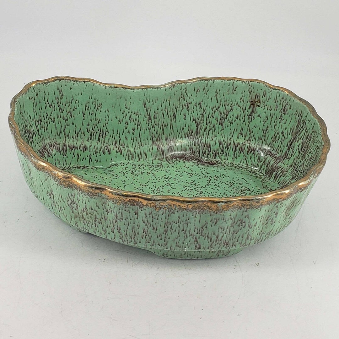 Vintage Mid Century Modern MCM Kidney Shaped Jade Color Gold - Etsy