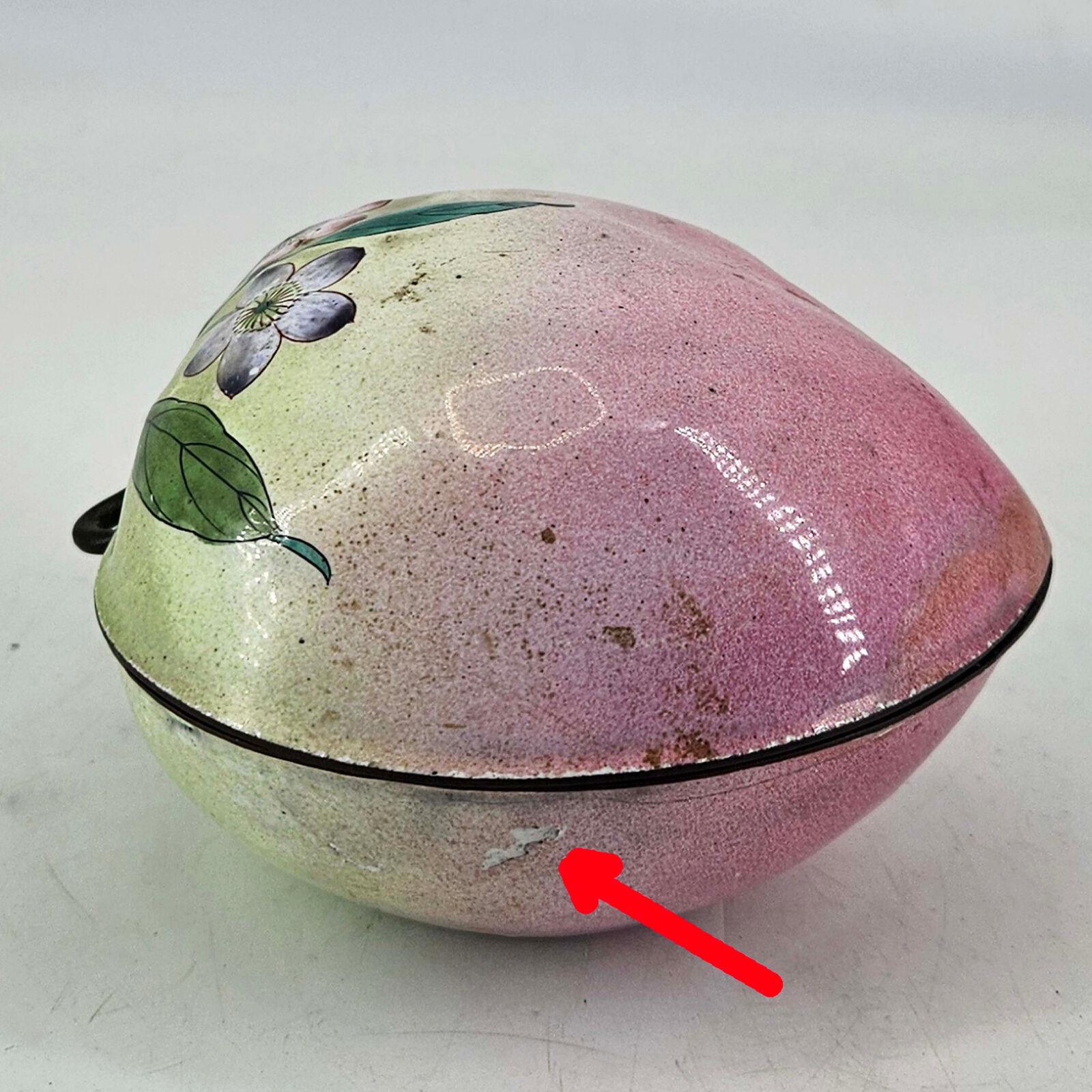 Vintage Chinese Temple Altar Fruit Offering Box Enamel Trinket Dish ...