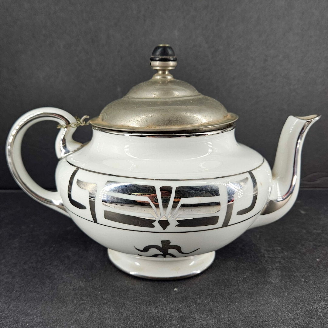 Buffalo Pottery Royal Rochester Hand Painted Teapot W Original Strainer ...