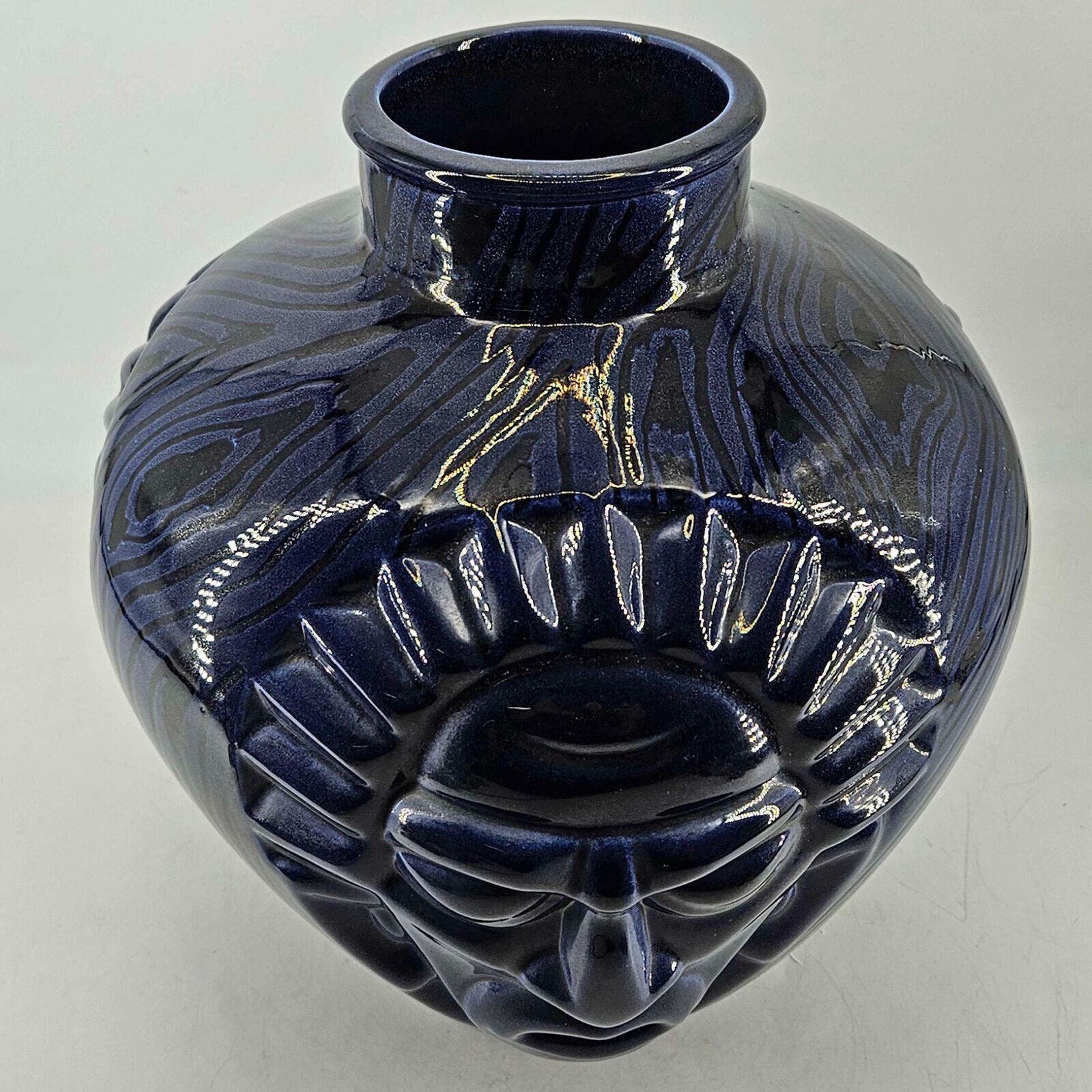 Mid Century Modern MCM Style Art Pottery Vase W 3D Dimensional Ugly ...