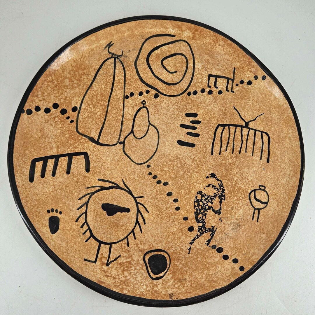 Southwest Rock Art Ellen Peebler Studio Art Pottery Plate Platter Decor ...