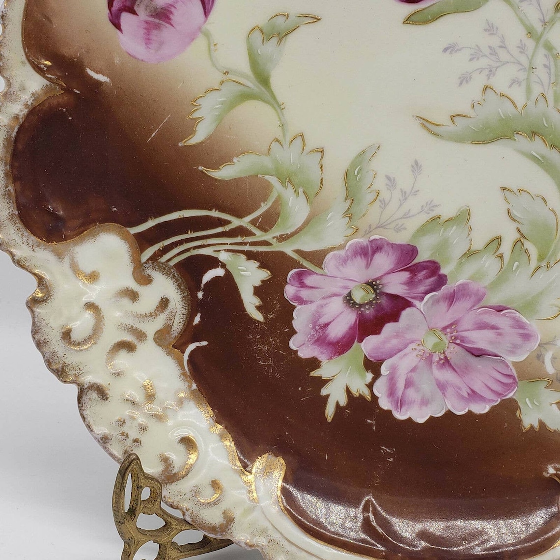 Antique Hand Painted Gold Detail Antique Merkelsgrun Porcelain Bohemia ...