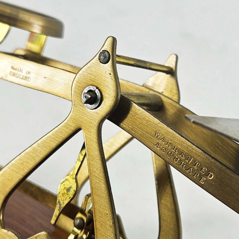 Vintage Warranted Accurate Brass Wood Postal Scale W 4 Weights Made in ...